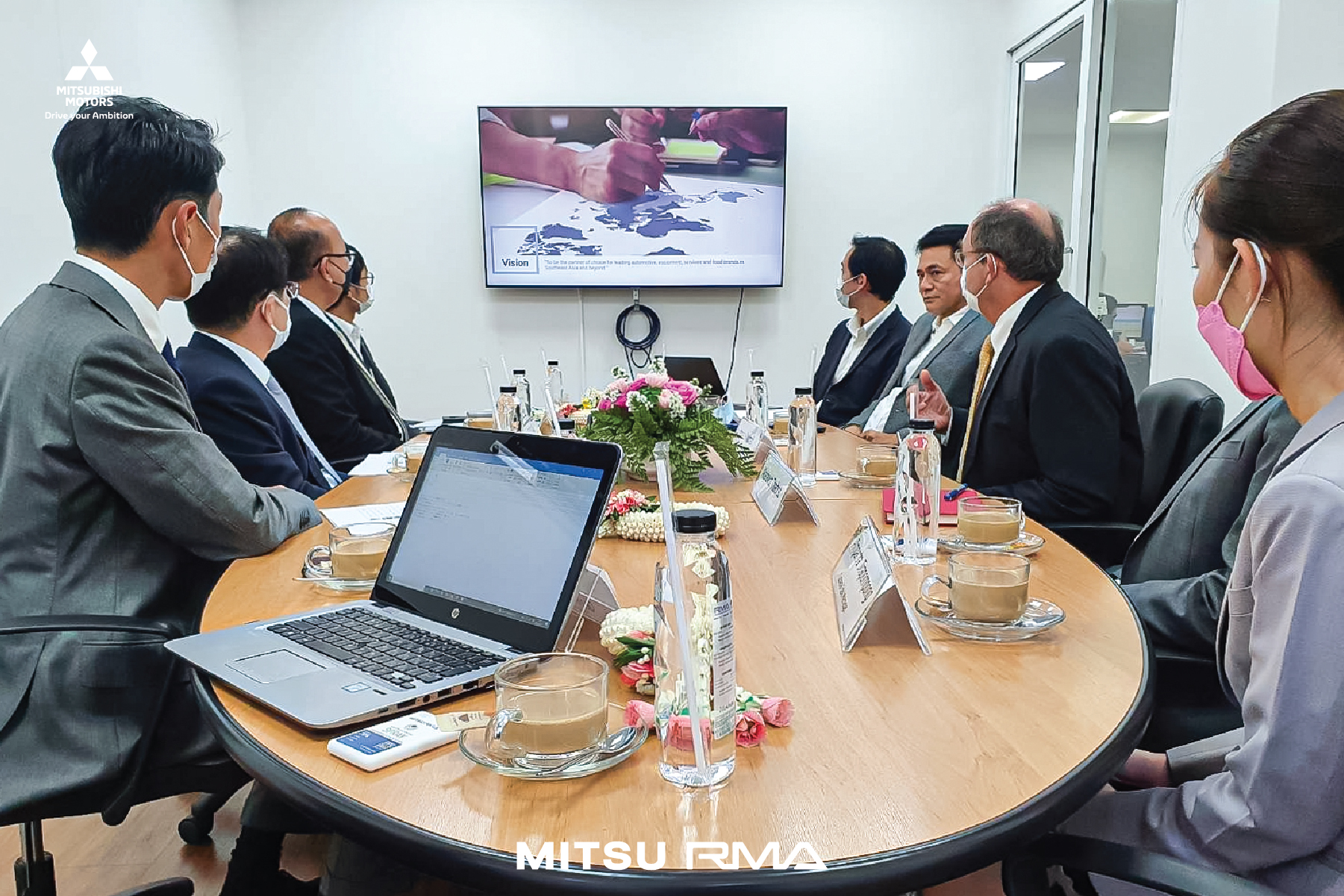 Mitsu RMA ได้รับเกียรติต้อนรับ Mitsubishi Motors เข้าเยี่ยมชมโชว์รูม