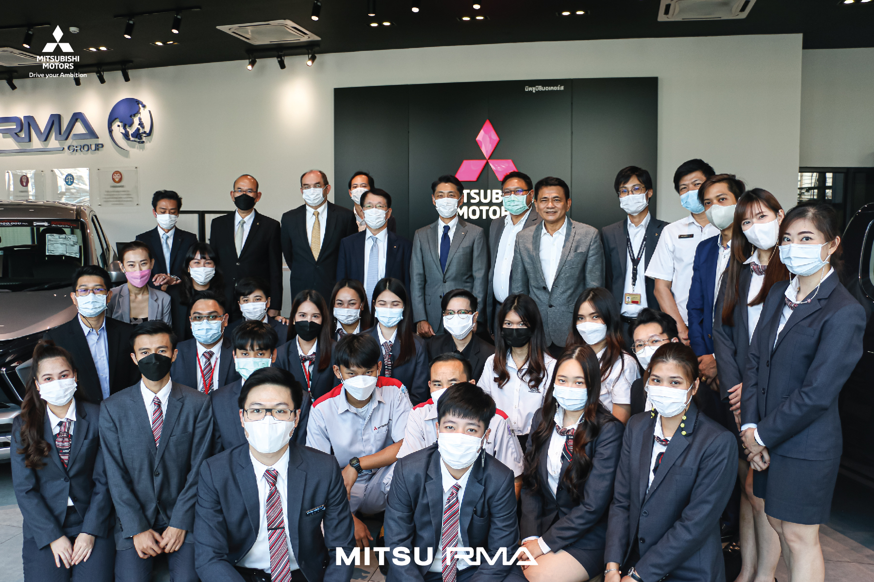 Mitsu RMA ได้รับเกียรติต้อนรับ Mitsubishi Motors เข้าเยี่ยมชมโชว์รูม